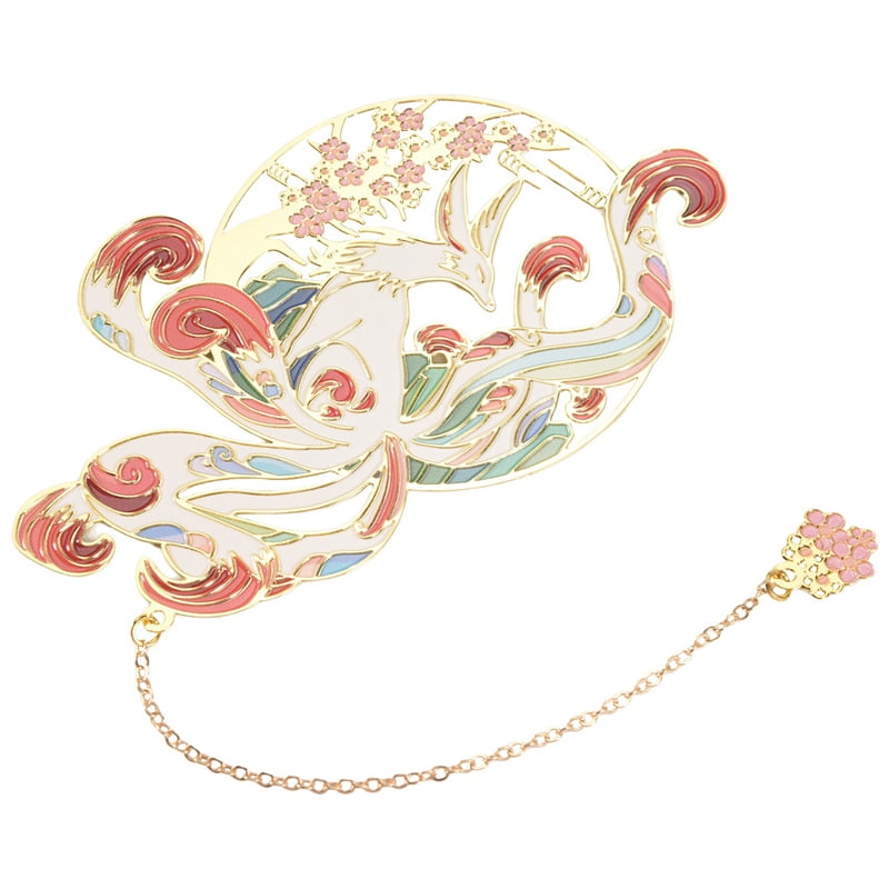 Metal Bookmarks for Women, Kitsune Bookmark Cool Golden Book Marker ...