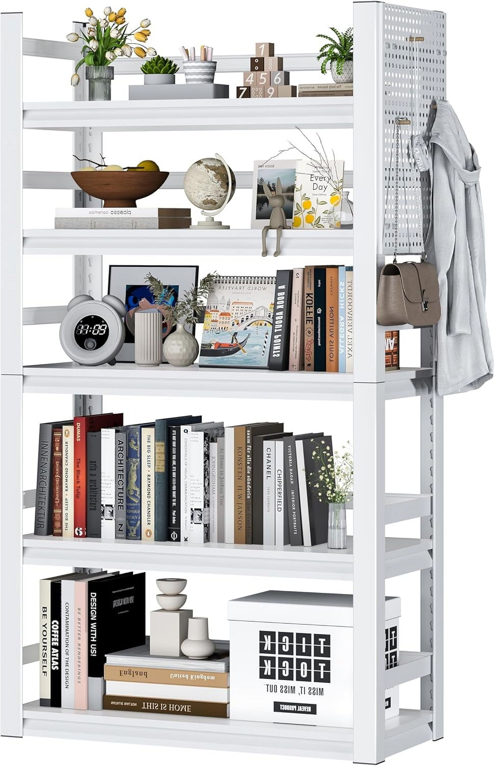 Metal Bookshelf with Adjustable Shelves, Open Bookshelves and Bookcases ...