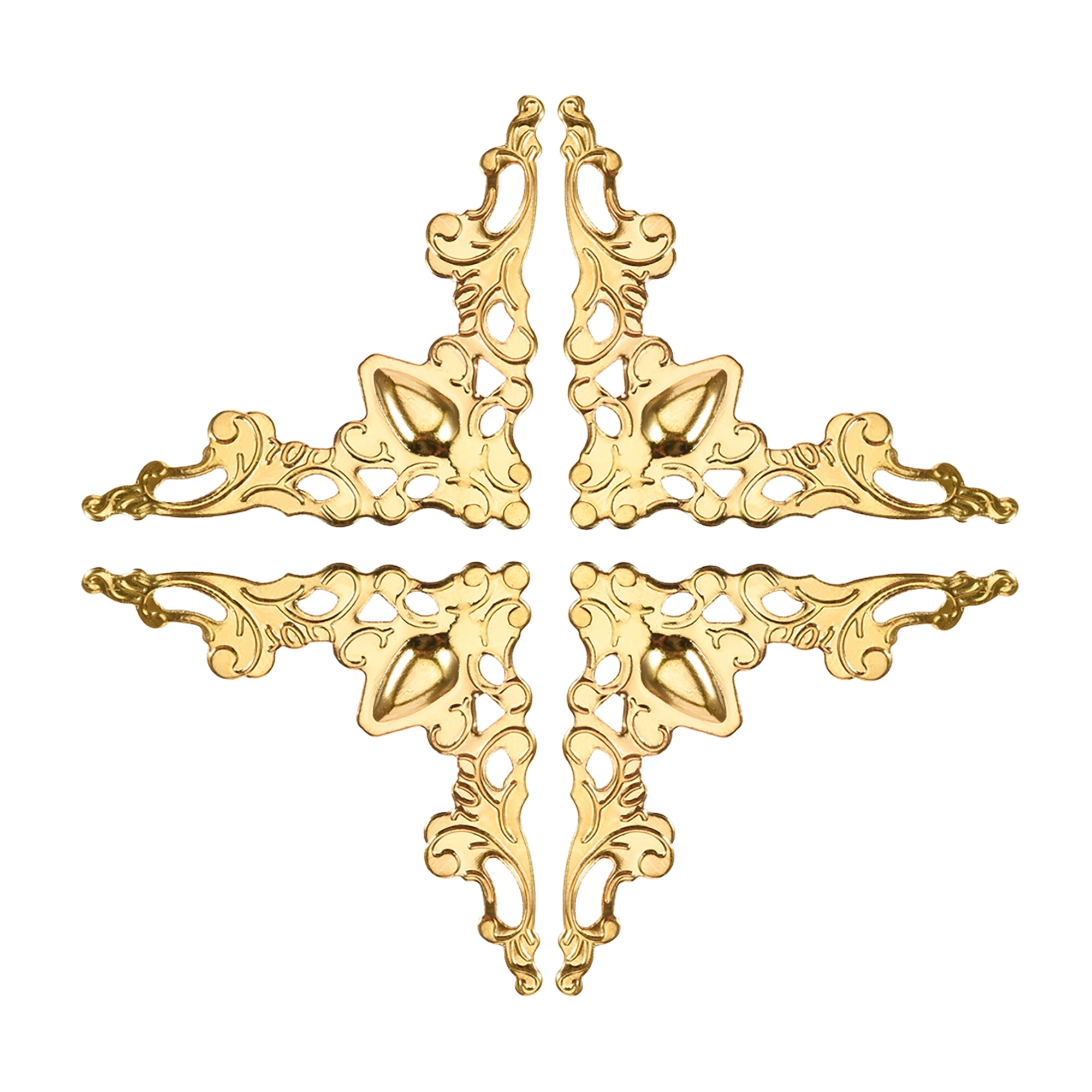 Uxcell Metal Box Corner Protectors Vintage Decor Edge Guard Protector ...