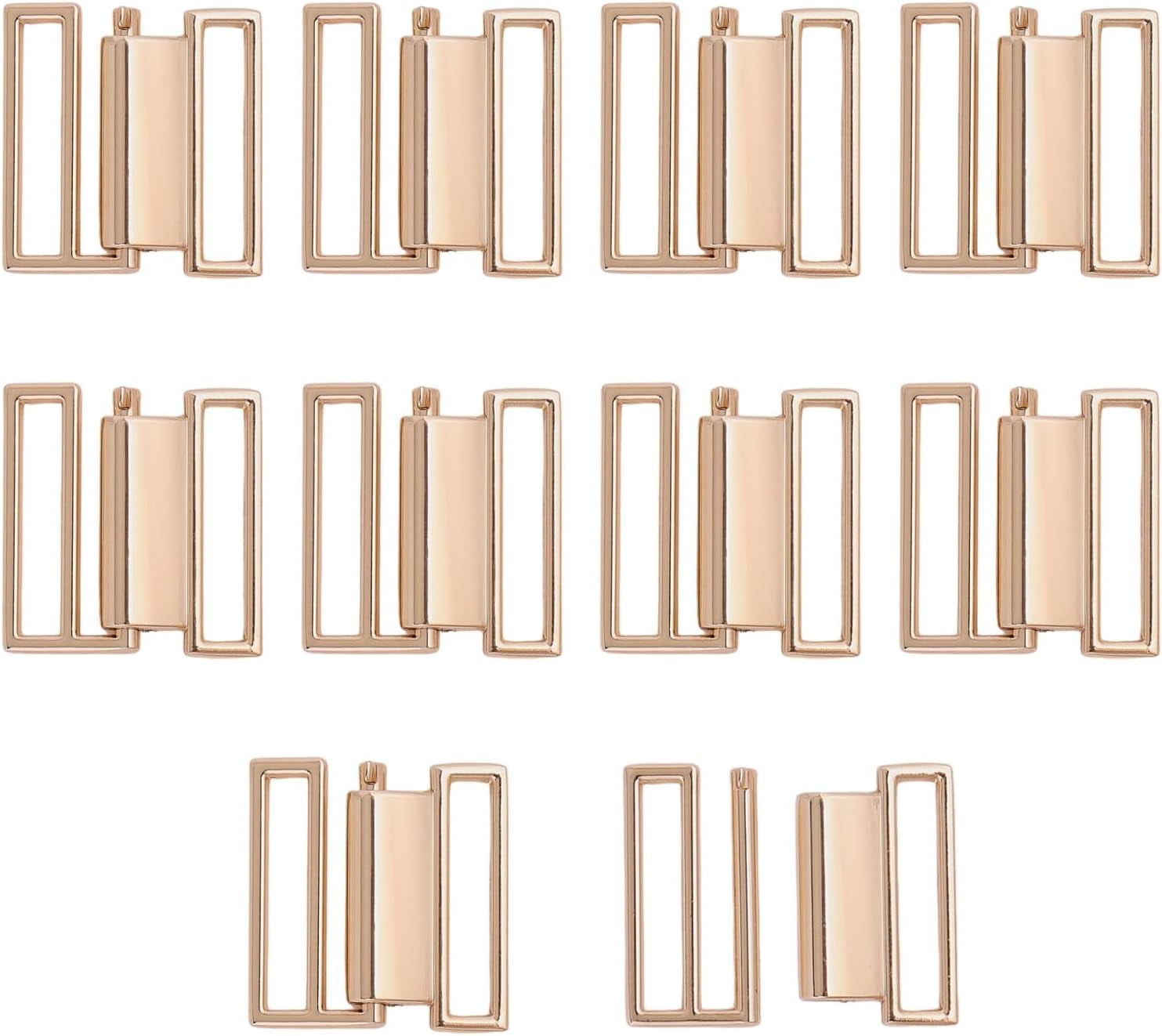 Metal Bra Strap Hooks Bathing Suit Replacement Clasps Front Closing ...