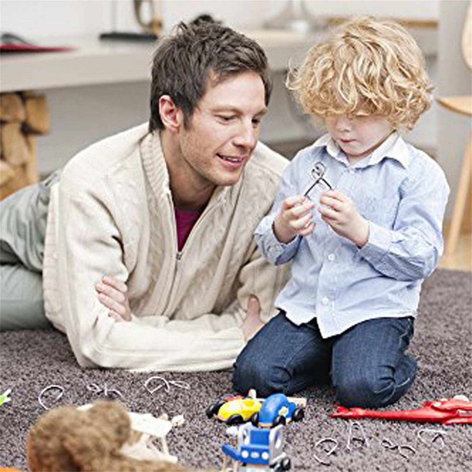 Metal Brain Teaser Puzzle Set – 8 Piece Chinese Rings Disentanglement ...