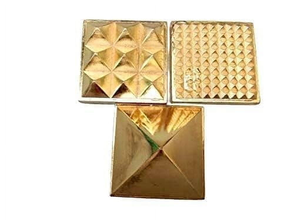 Metal Brass Golden Plated Pyramid Vastu Yantra Set of 3 Home Decor for ...