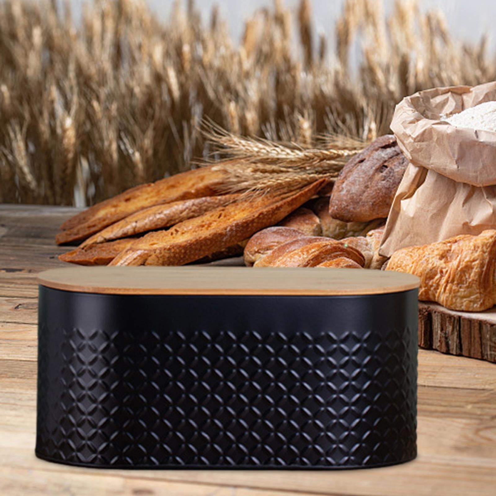 Metal Bread Box Bin Counter Bread Box Bread Storage Container Bread Bin ...
