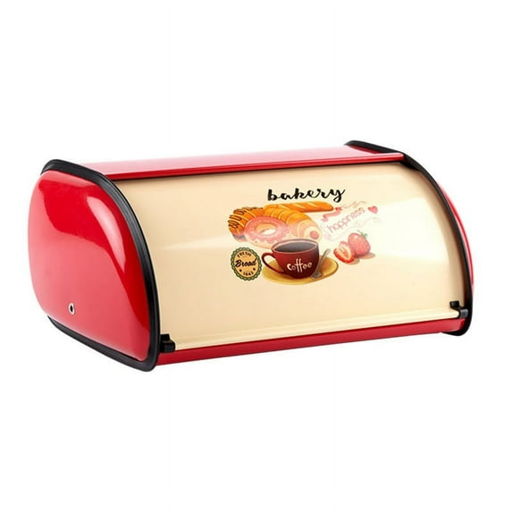 Metal Bread Box Roll Top Metal Bread Bin Bread Storage Bread Holder ...