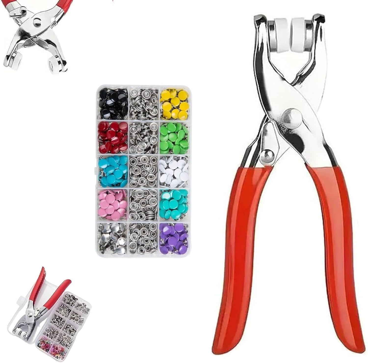 Metal Buckle Manual Pressure Pliers，2026 New Snap Button Set, DIY Hand ...