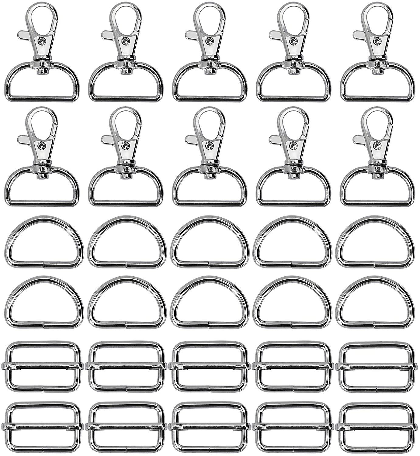 Metal Buckle Swivel Hooks D-rings & Slide Buckle Sewing Clasp For ...