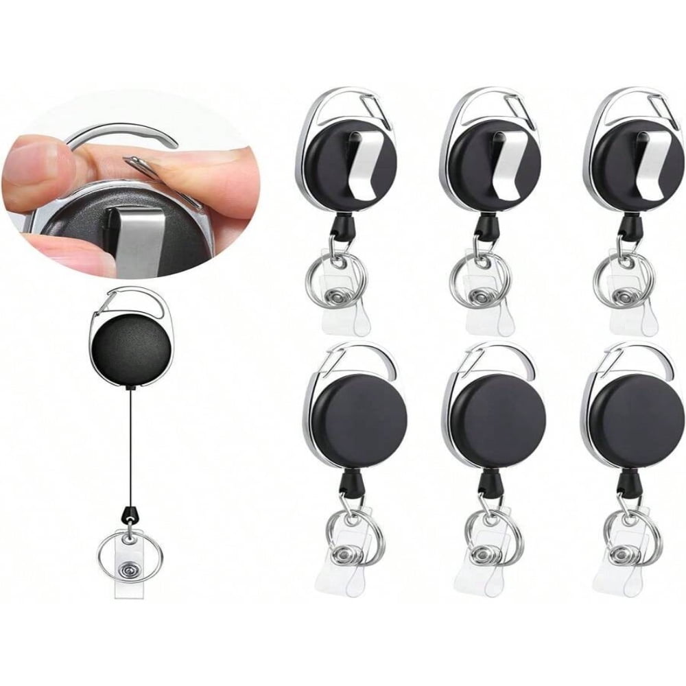 Metal Buckle Zinc Alloy Badge Reel With A Retractable Cord Oval Id Card ...