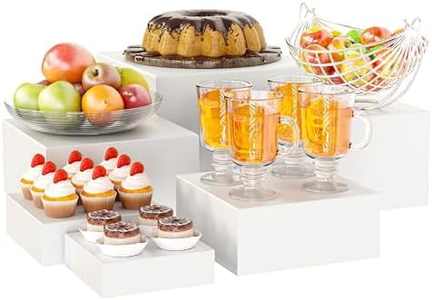Metal Buffet Risers,6PCS Food Risers for Buffet Table 5in to 10in ...