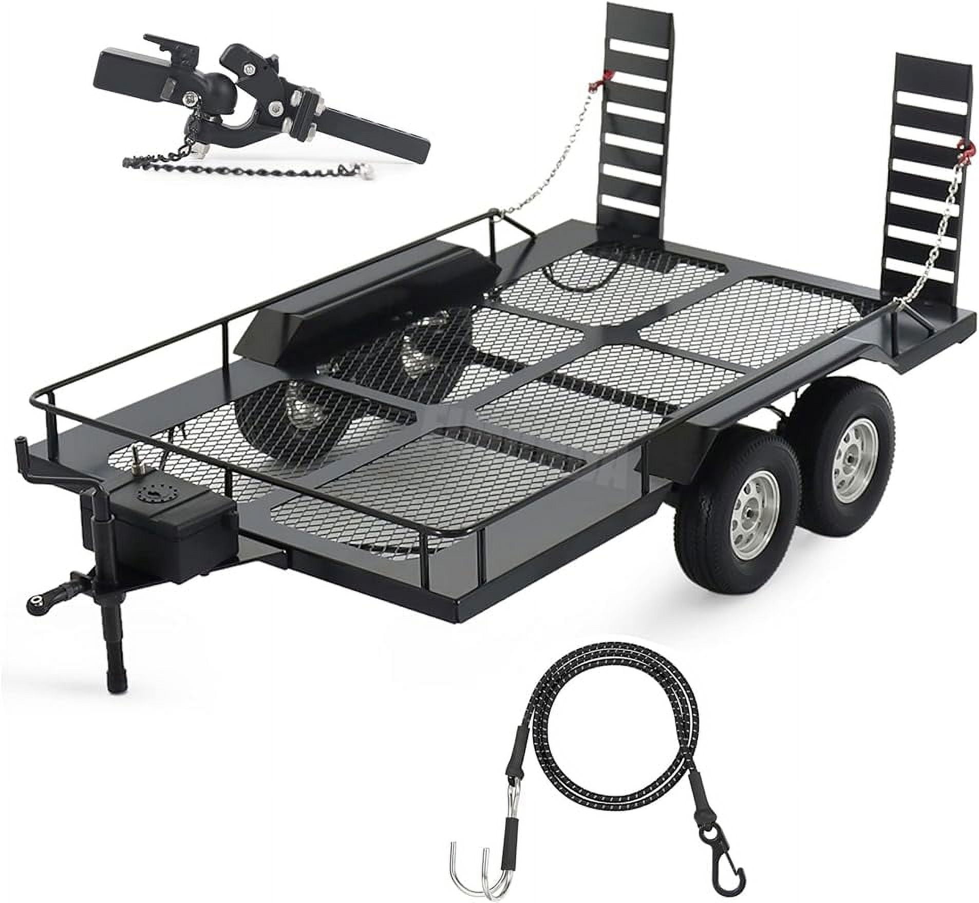 Metal Builder Kit 1/10 RC Trailer with Hitch Mount Receiver & Hauling ...