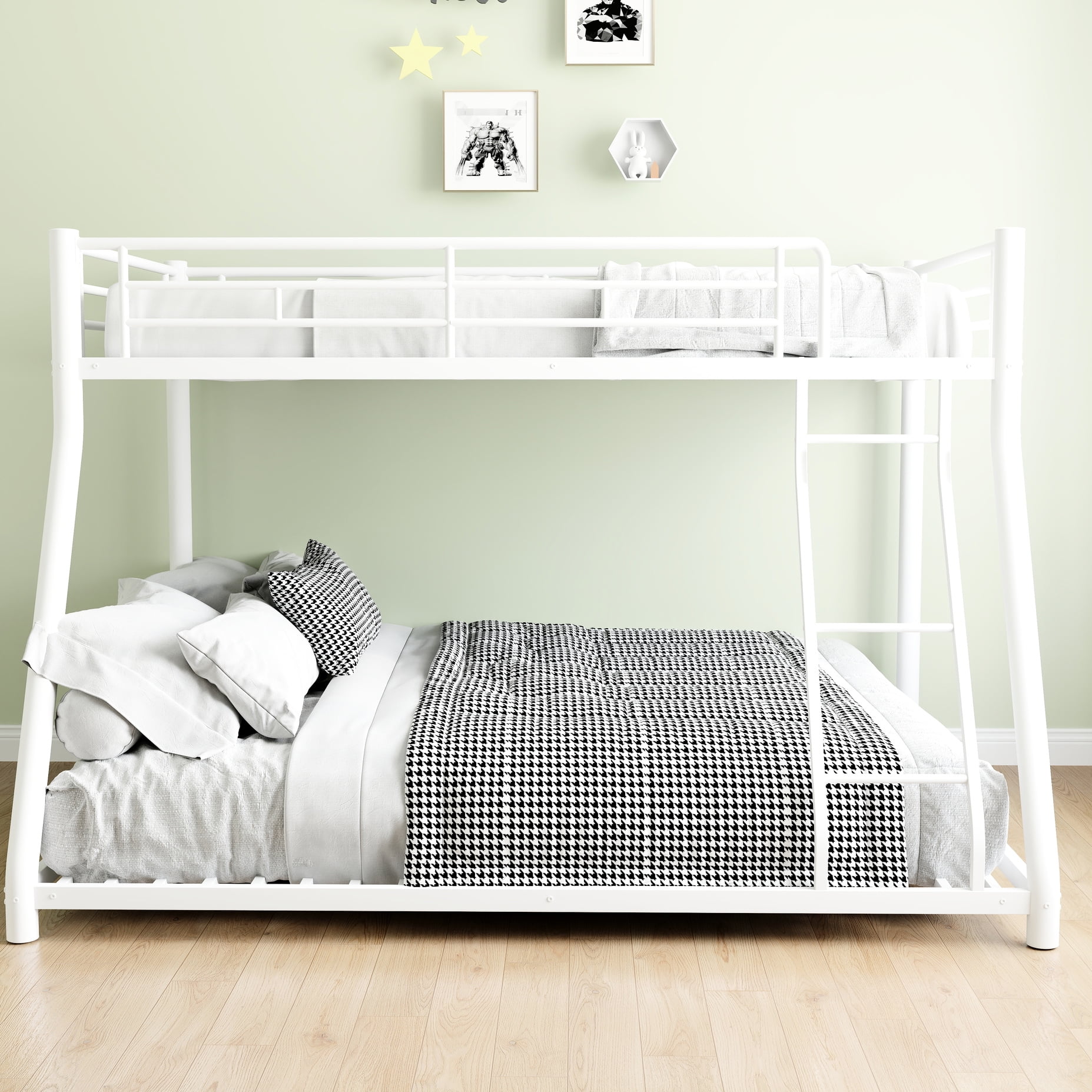 Metal Bunk Bed Twin Over Full - Structure With 12" Under Holding ...