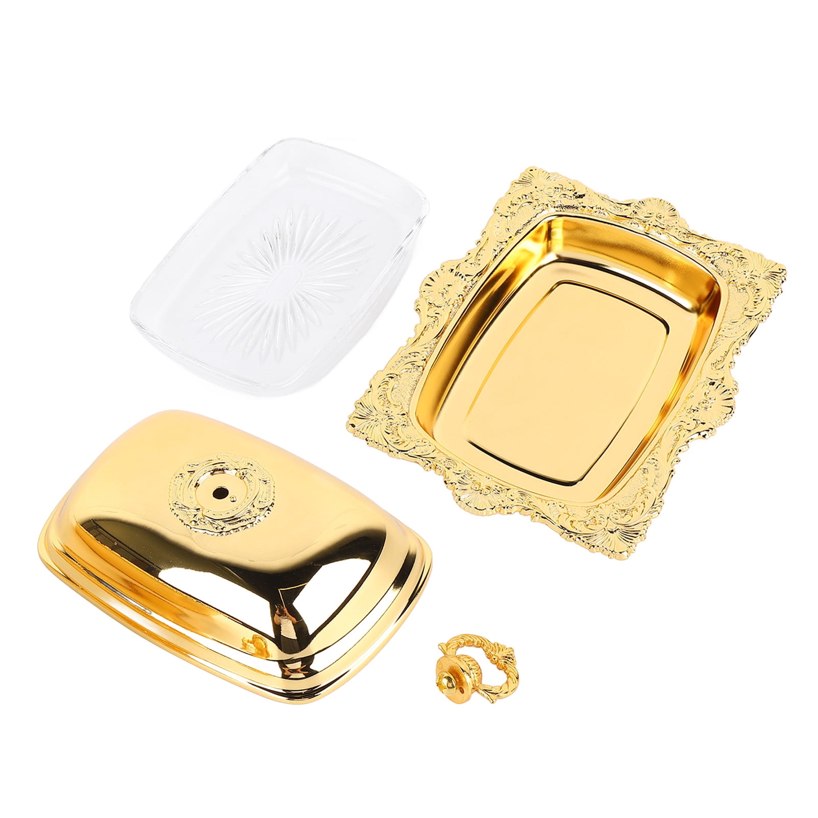 Metal Butter Plate European Vintage Butter Dish Rectangle ...