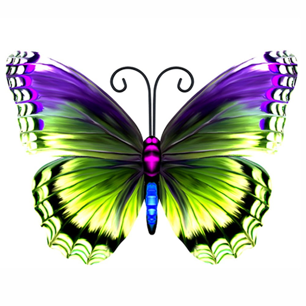 Metal Butterfly Garden Decoration Bright Wall Art Home Decor - Walmart.com