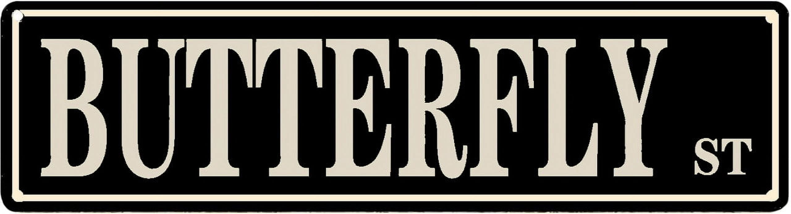 Metal Butterfly Sign Street Signs Vintage Retro Tin Sign Aluminum Wall ...