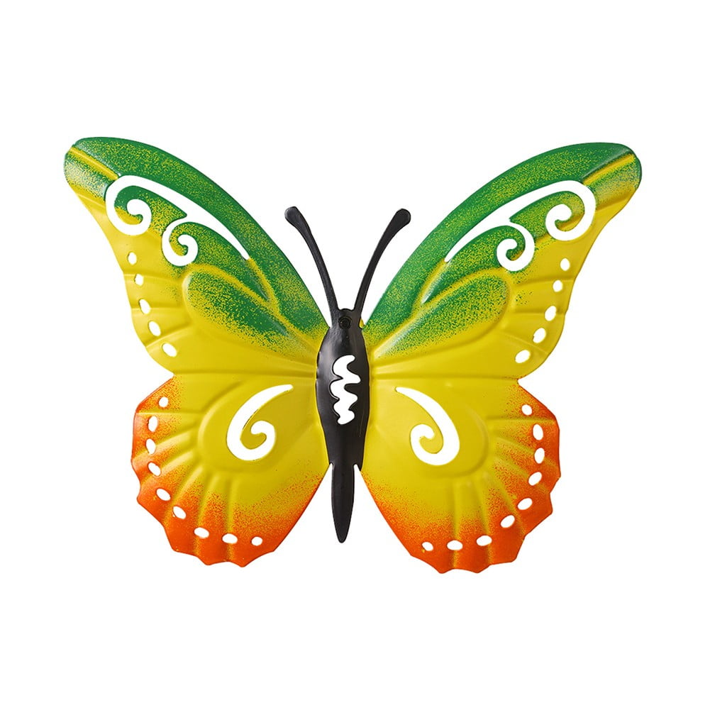 Metal Butterfly Wall Art Outdoor Decor - 1Pc 9.3in Butterflies Wall ...