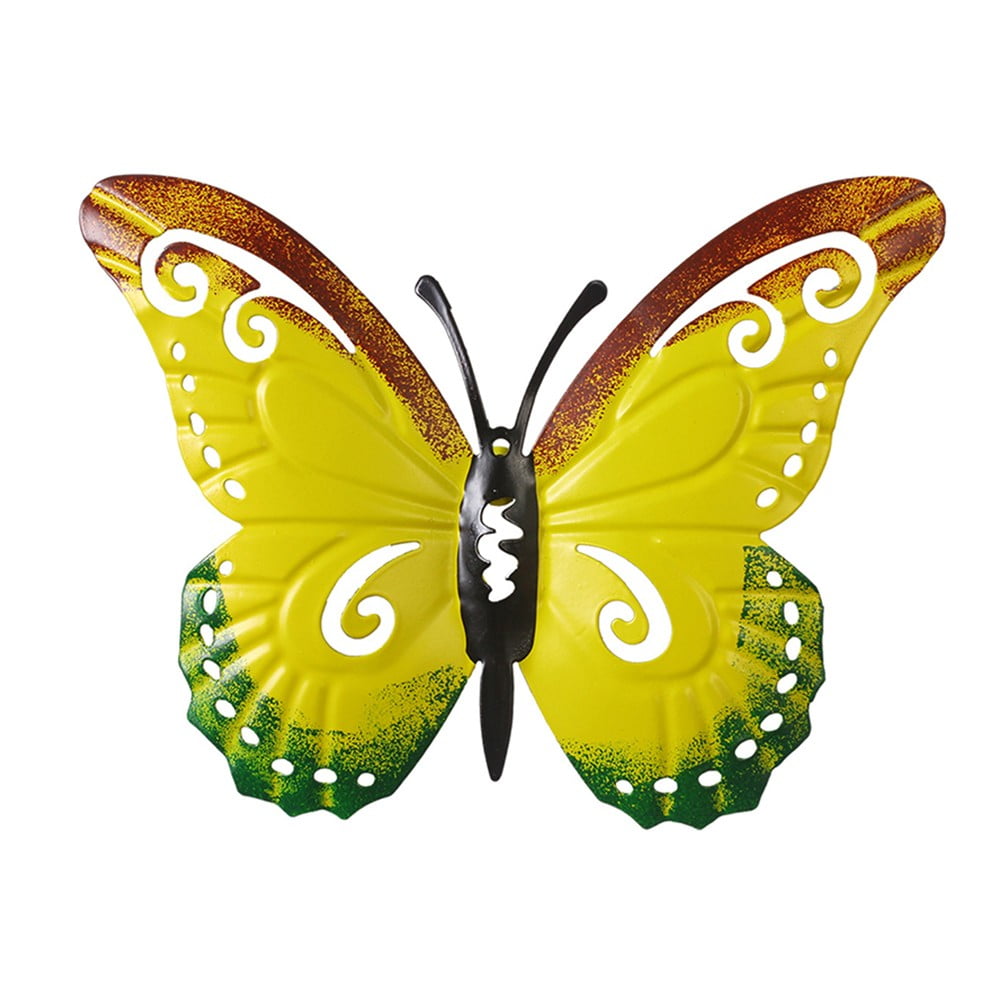 Metal Butterfly Wall Decor 3D Iron Sculpture,Indoor and Outdoor Hanging ...