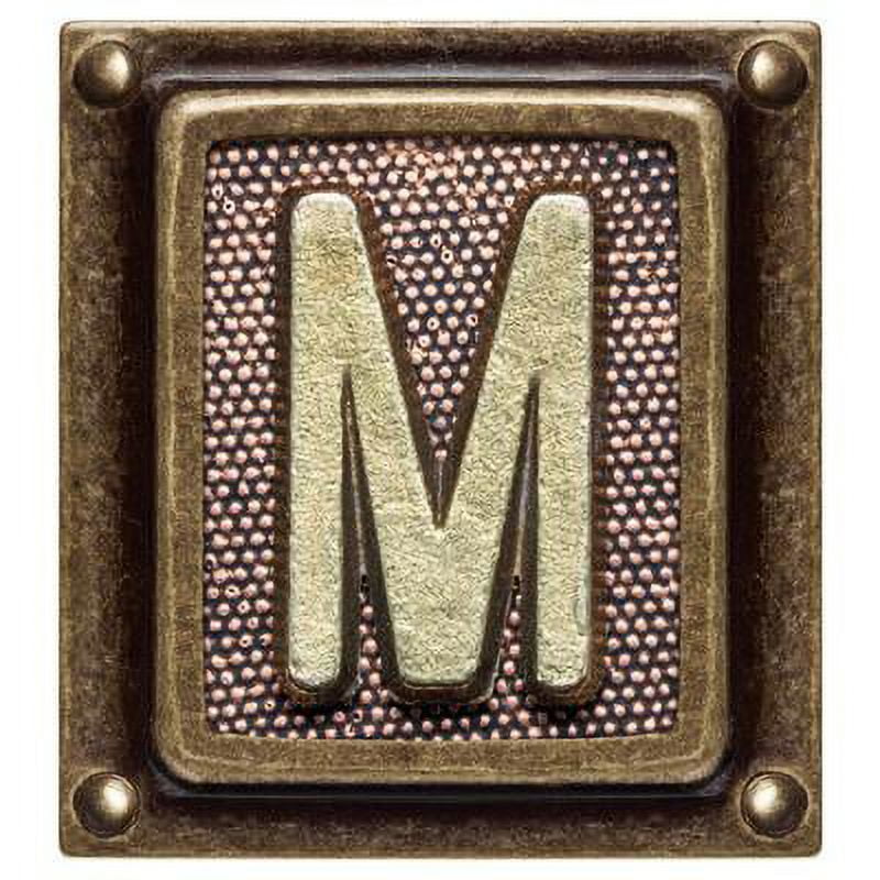 Metal Button Alphabet Letter M, Unframed Art Print Wall Art by ...