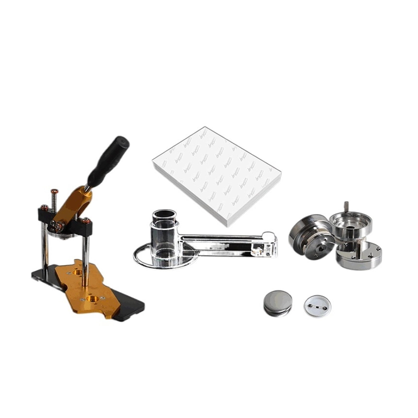 Metal Button Maker Machine DIY Round Pin Maker Kit Badge Press Machine ...