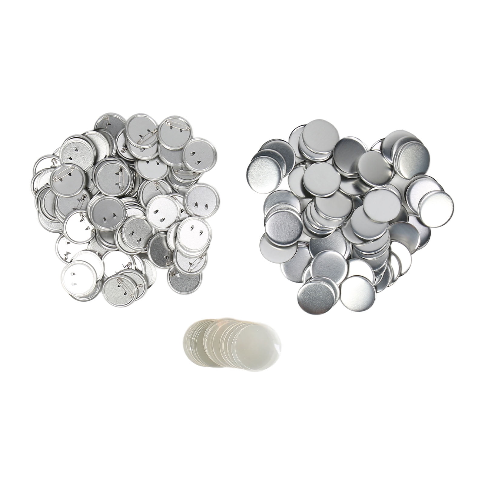 Metal Button Pin Badge Kit, 100 Sets Blank Button Badge Parts Set Round ...
