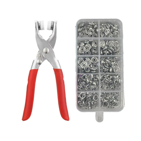 Metal Buttons Kit with Fastener Pliers Press Tool,* Fasteners Kit ...