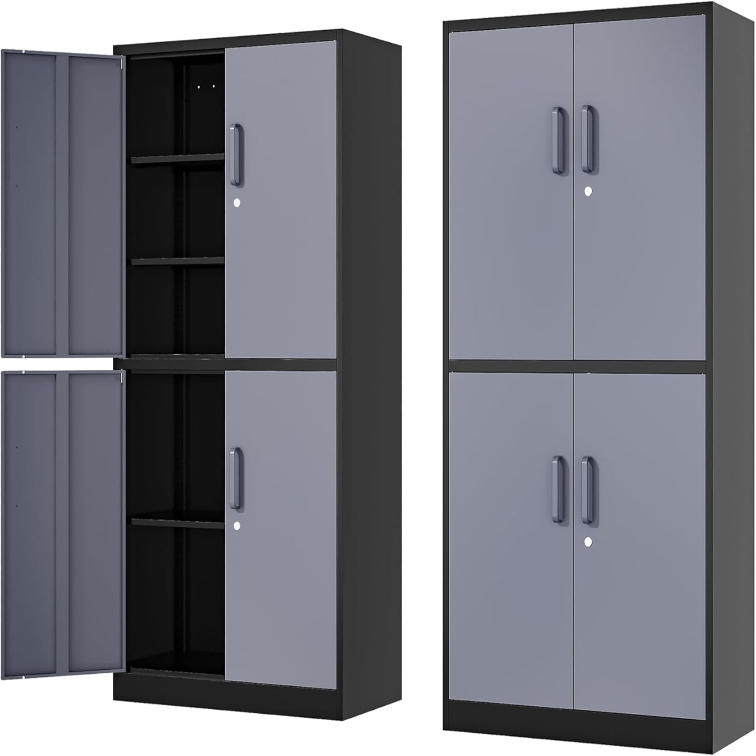 Metal Cabinet-36\u201D Tall Steel File Cabinets with Lockable Doors and ...