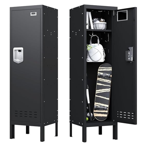 Metal Cabinet Home Office Storage, Lockable Steel Locker with Door, 54 ...