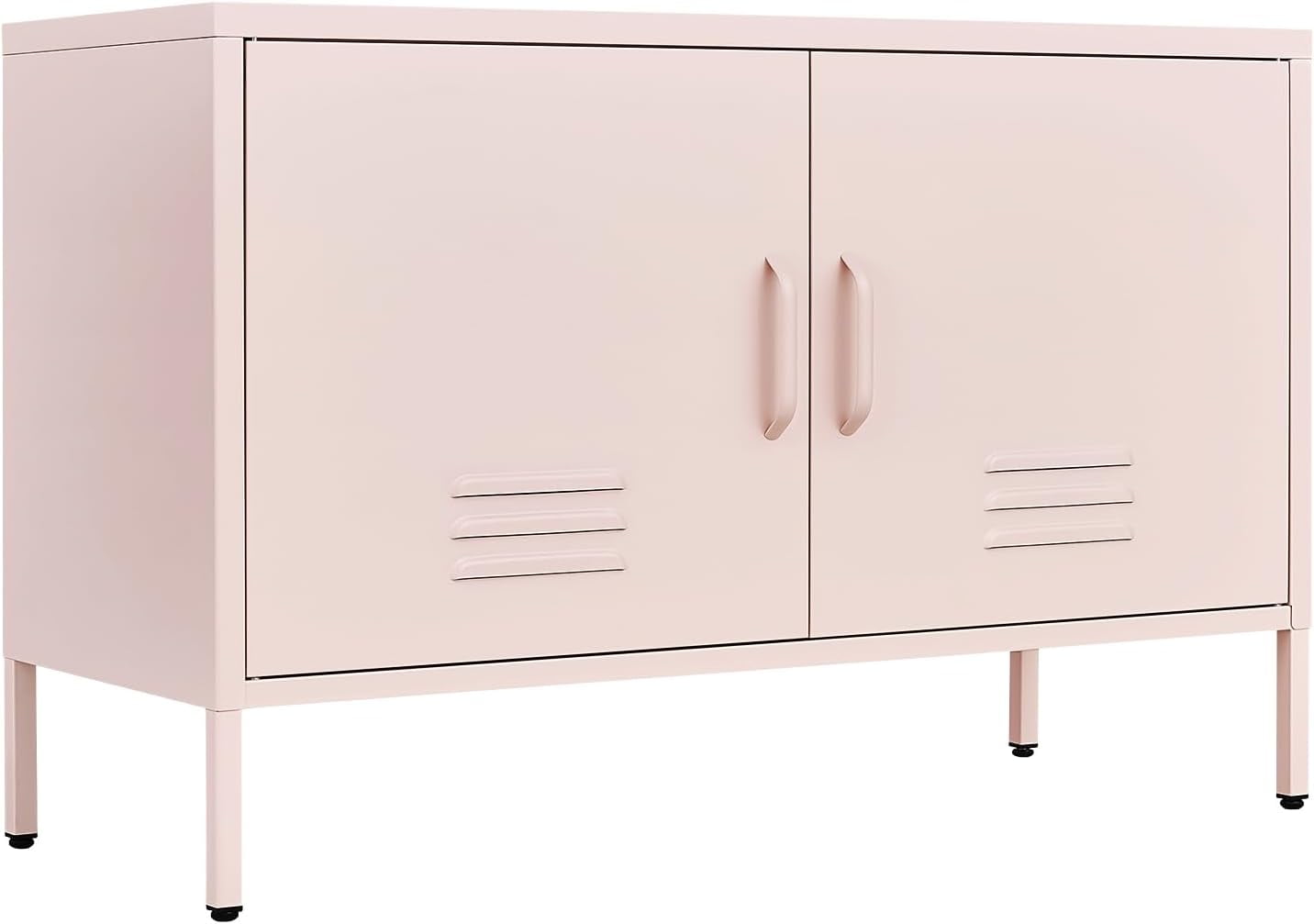 Metal Cabinet Storage, Metal Shoe Cabinet with Shelves, 2 Door Storage ...