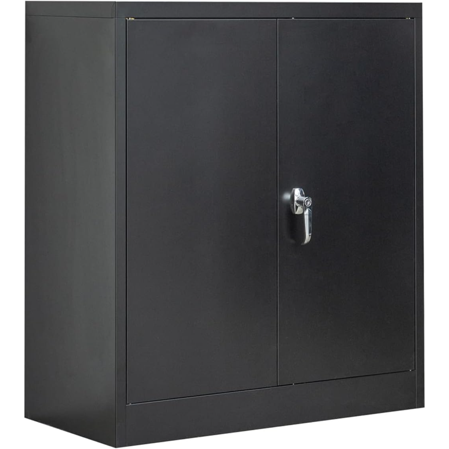 Metal Cabinet with Locking Doors and Adjustable Shelves Office Steel ...