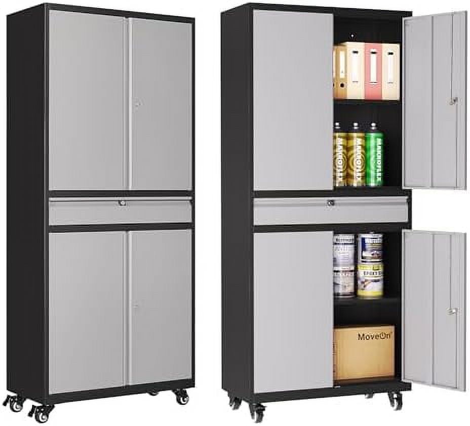 Metal Storage Cabinet Metal Cabinet With Wheels,Rolling Tool Storage ...