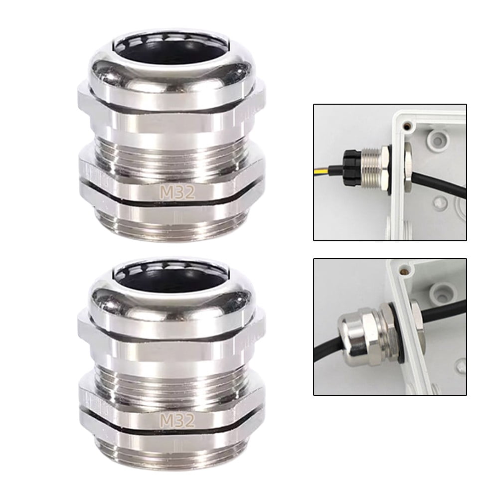 Metal Cable Waterproof Connector M Brass Nickel-Plated Fixed Head ...