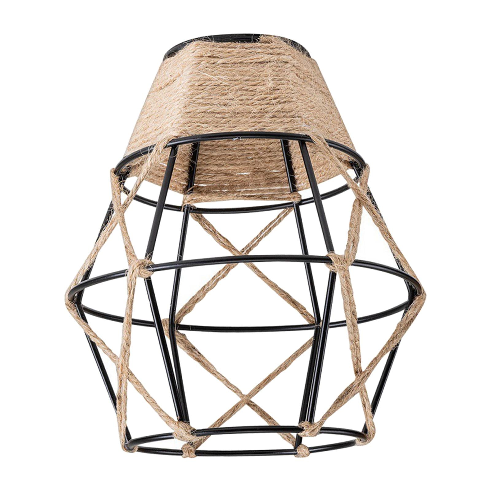 Metal Cage Handcrafted Woven Lampshade Industrial Style Lighting for ...