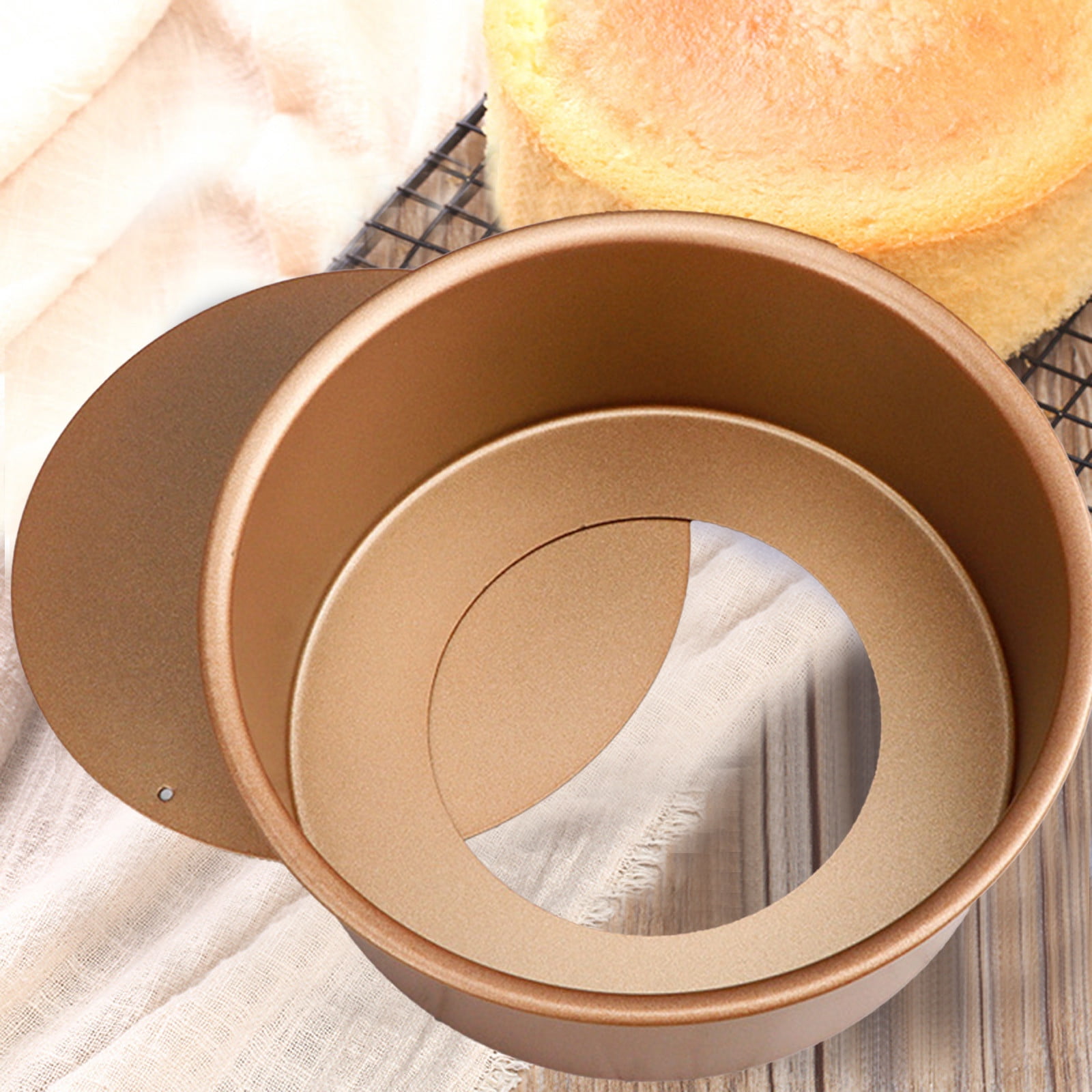 Metal Cake Pan Set-8.46" & 6.3" Square Baking Molds with Non-Stick ...