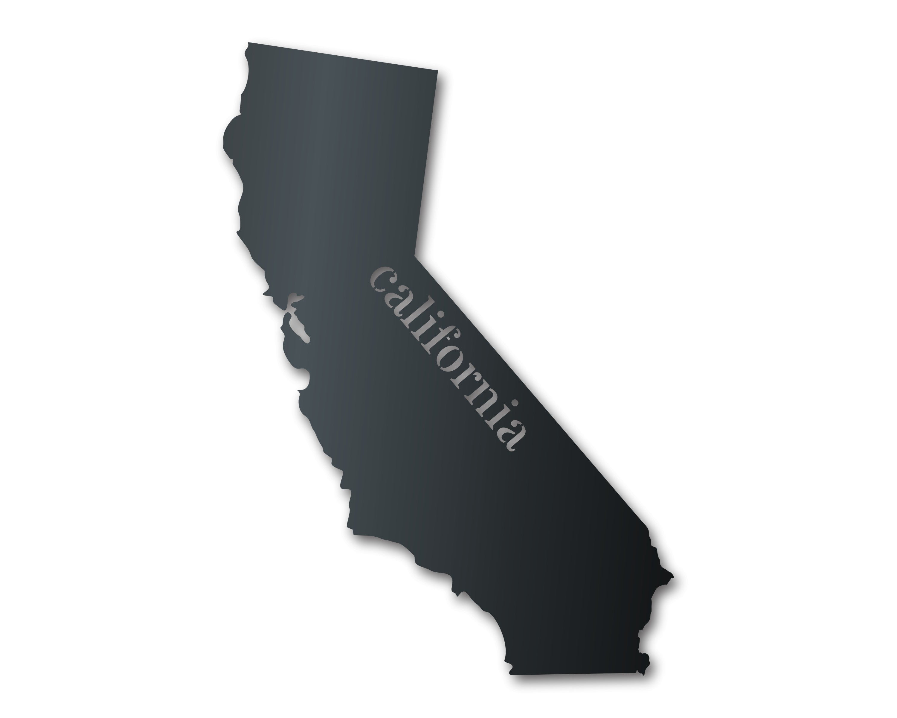 Metal California Wall Art - Custom Metal US State Sign - 14 Color ...