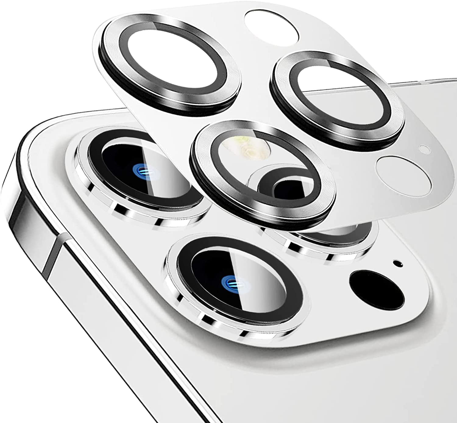 Metal Camera Lens Protector Compatible for iPhone 14 Pro Max Tempered ...