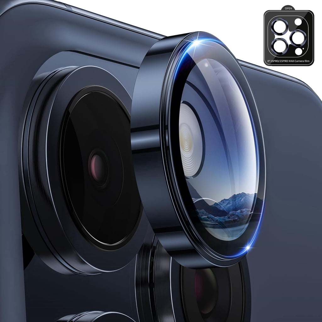 Metal Camera Lens Protector for iPhone 15 Pro Max / iPhone 15 Pro [Keep ...