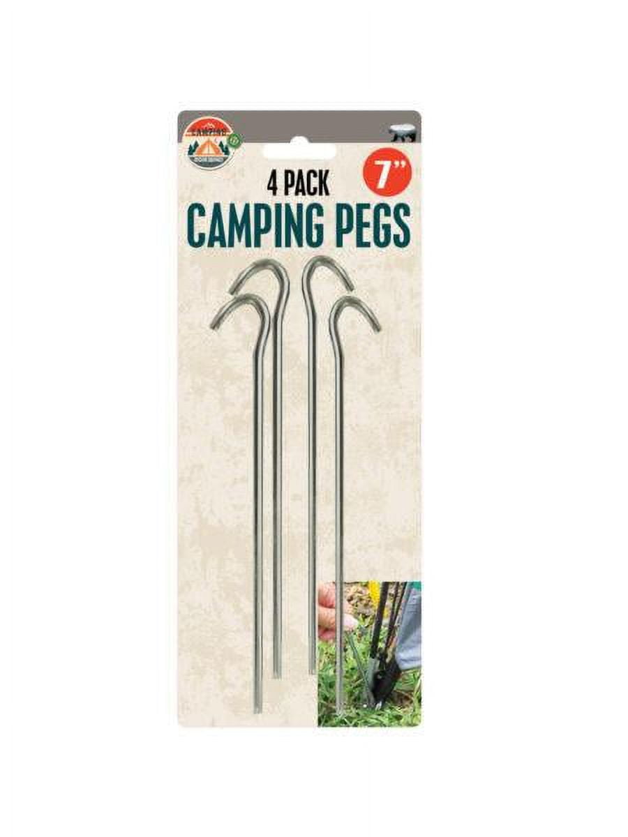 Metal Camping Tent Pegs Set (Available in a pack of 12) - Walmart.com
