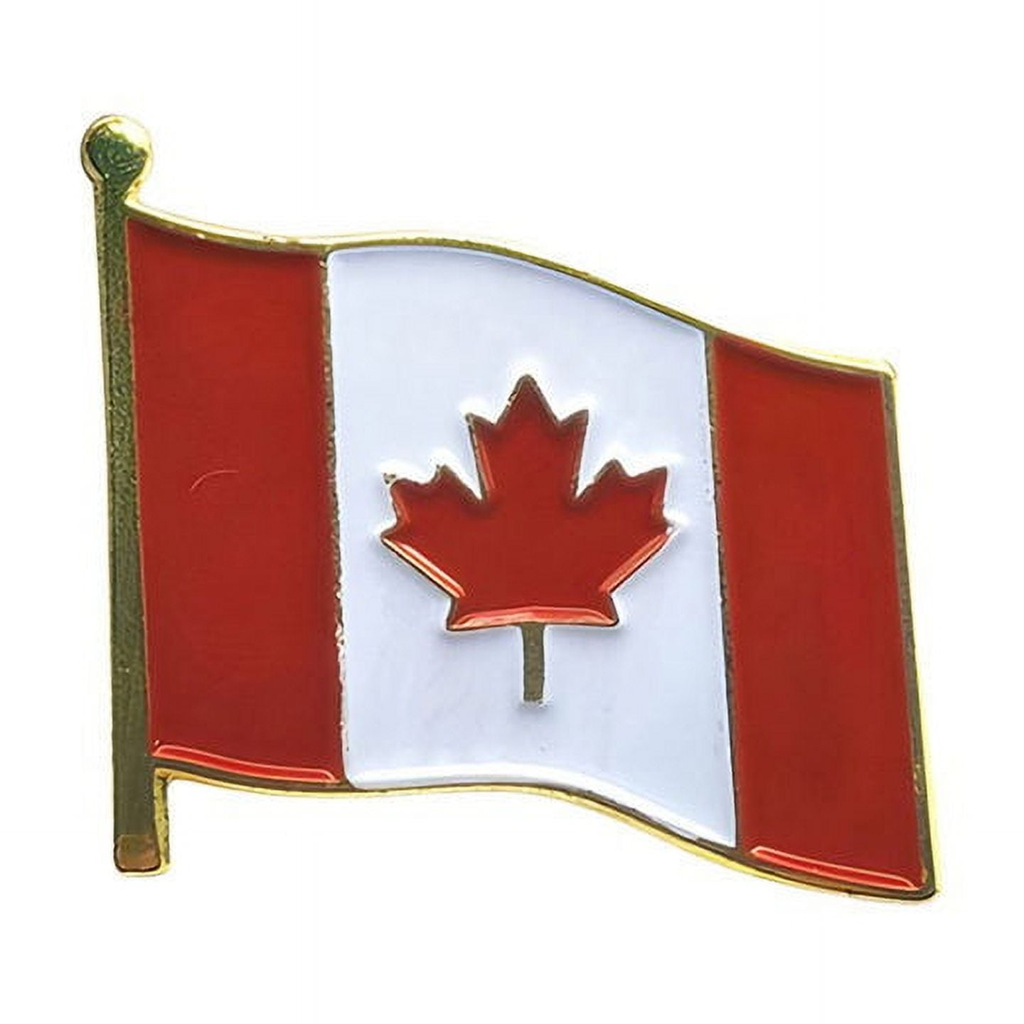 Metal Canada Flag Lapel Pin, Enamel Maple Leaf, Secure Clutch, 1 Inch ...