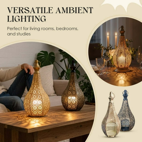 Metal Candle Holder 1PC， Hollow-Out Ornament Intricate Pattern Casts ...