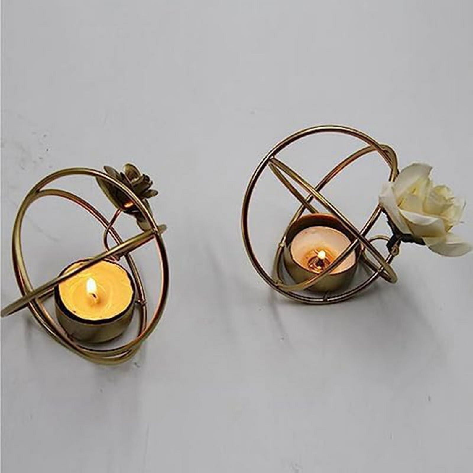 Metal Candle Holder,Candlestick Holder Desktop Candle Holder Geometry ...
