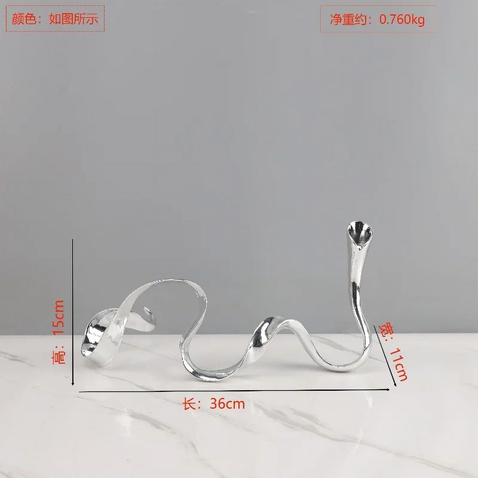 Metal Candlestick Geometric Streamer Wavy Ribbon Golden Snake ...