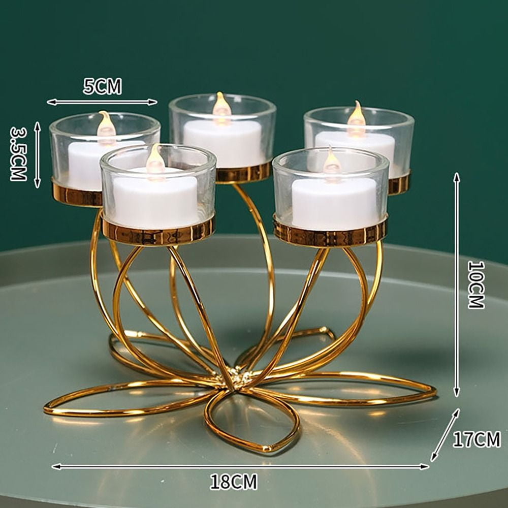 Metal Candlestick Holder Iron Candle Holders for Romantic Candlelight ...