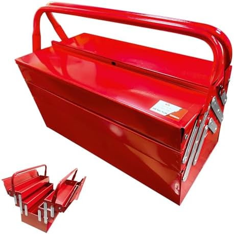 Metal Cantilever Tool Box 18 Inch, 3 Layers 5 Tray Portable Fold Out ...
