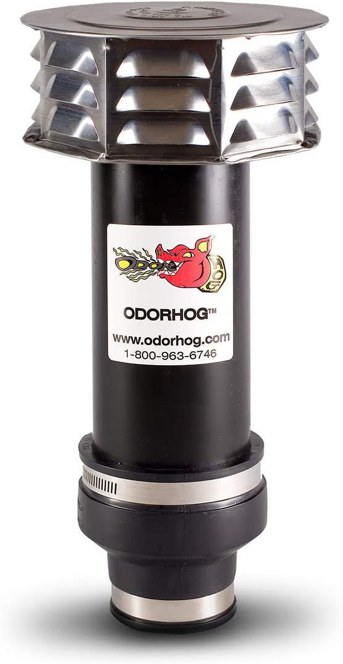 Metal Cap Clamp On Vent Stack Pipe Filter 6", Black ABS, Removes ...