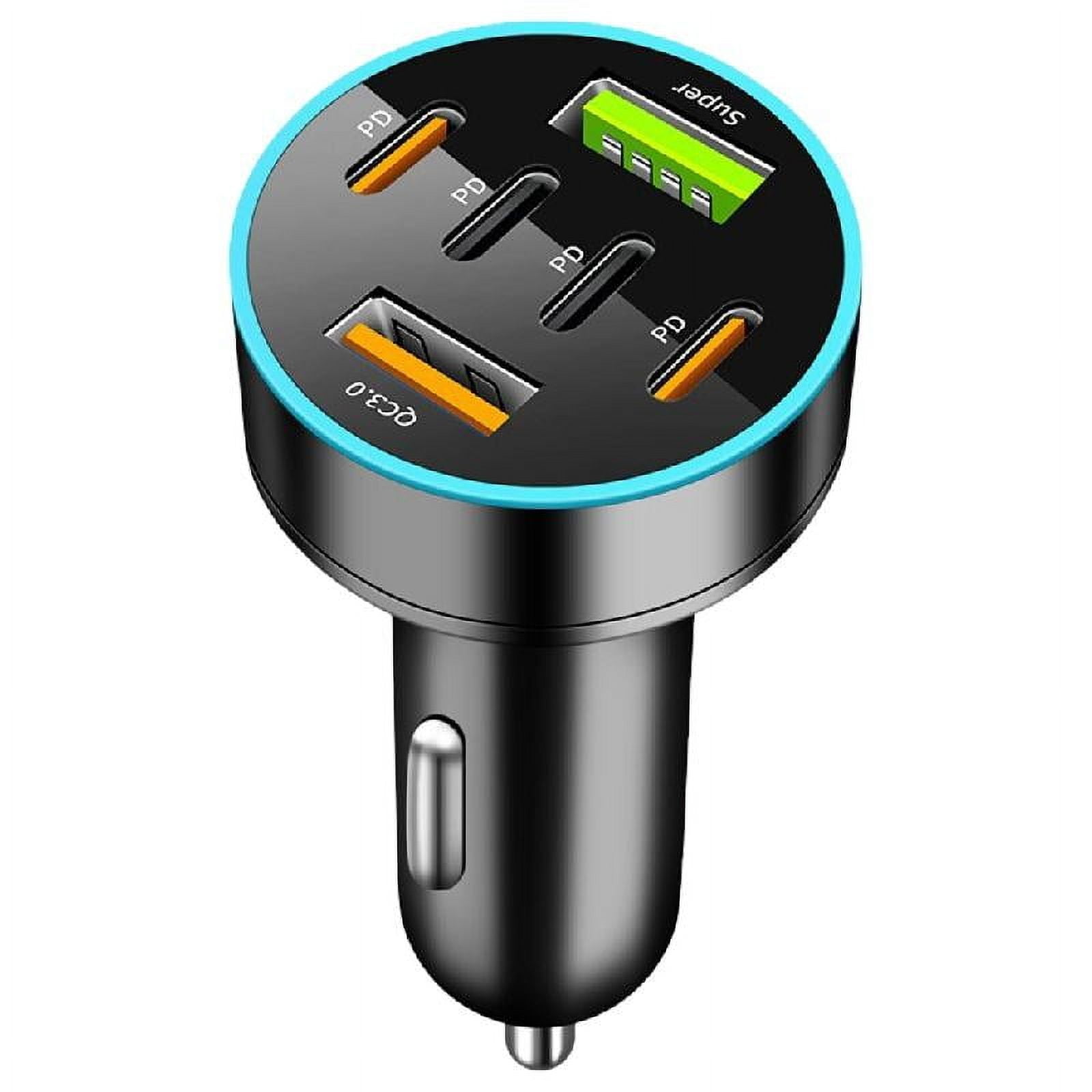 Metal Car Charger with Super+USB C & USB A Port Rich Interfaces Fast ...