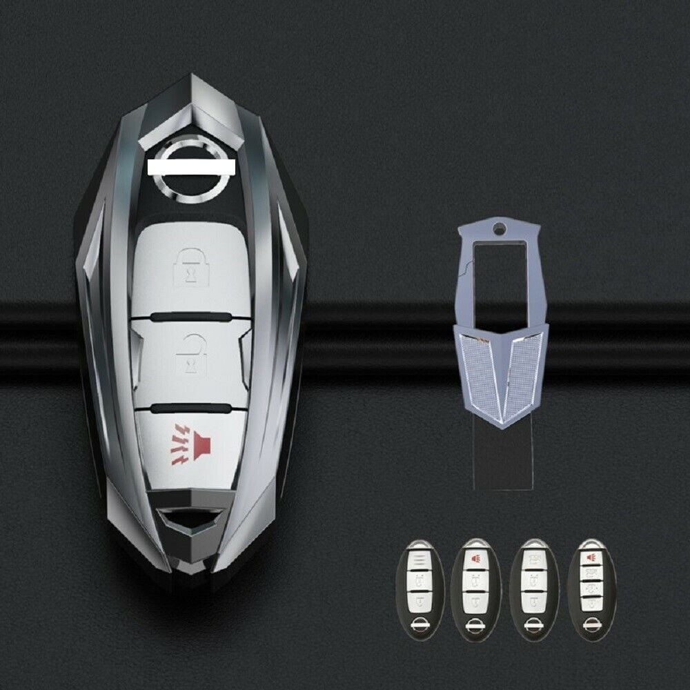 Metal Car Key Cover Case Fob KeyChain Holder For Nissan Rogue Altima ...