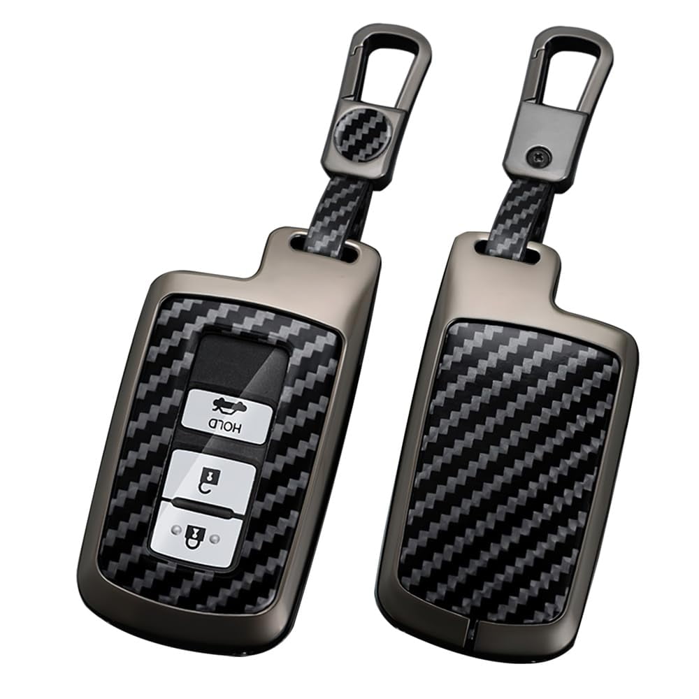 Metal Car Key Cover with Keychain Fit for Toyota Camry Prius c Avalon Corolla Tacoma Land ...