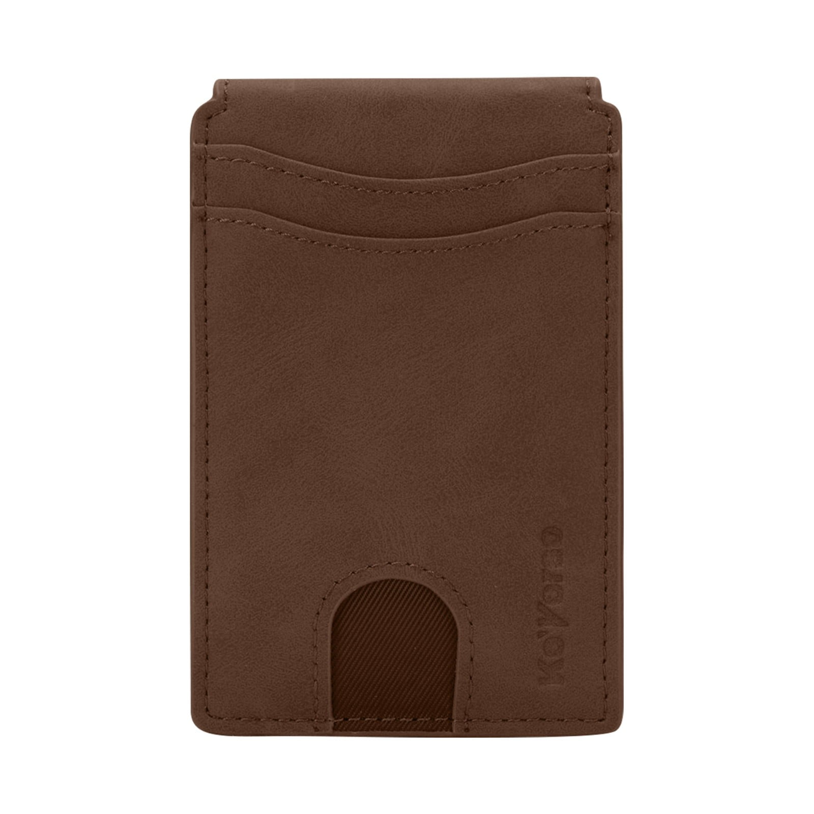 Metal Card Box Dark Brown,Kaireo Light Brown Microfiber Slim Card ...