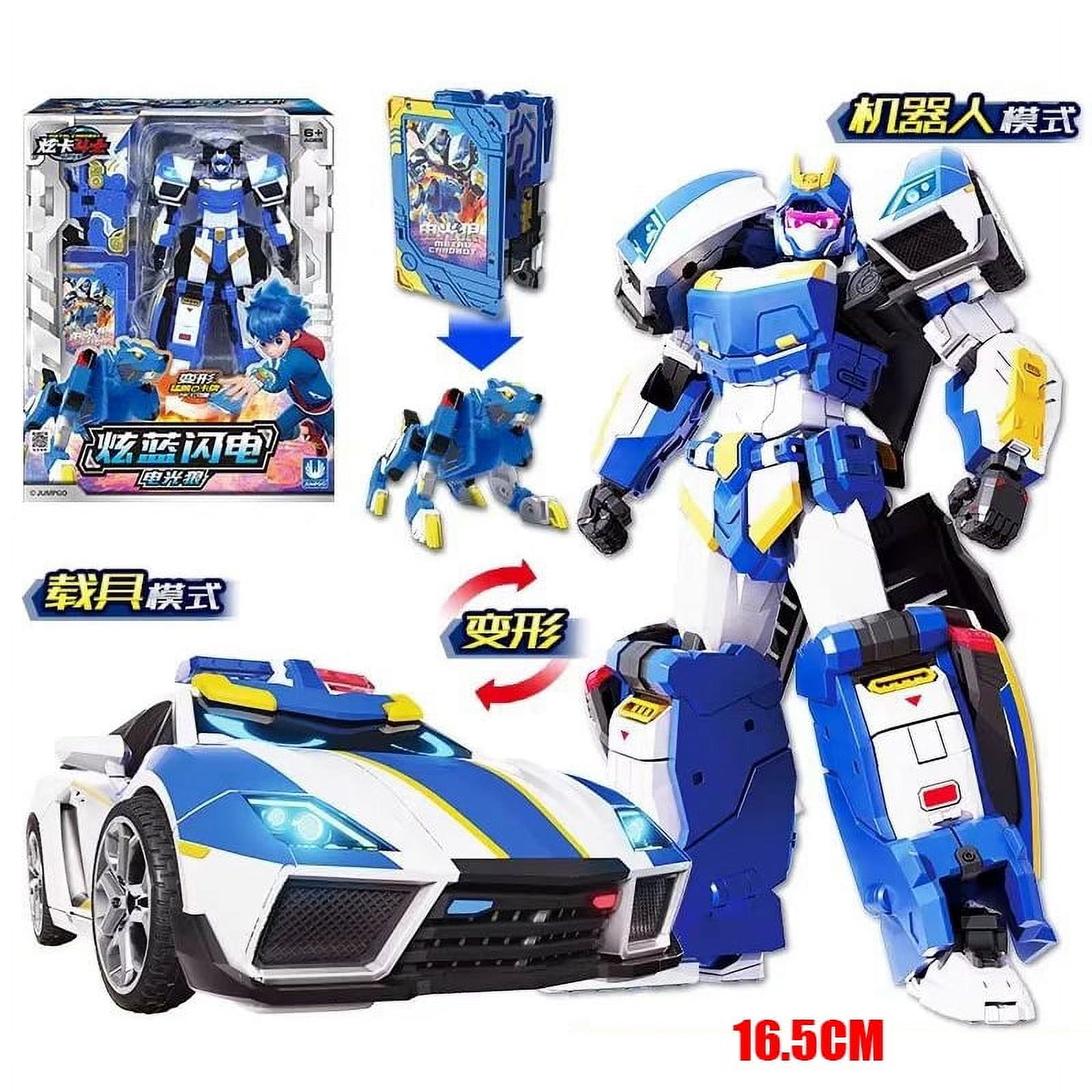 Metal Cardbot BLUE COP S Transforming Robot Car Card Toy Action Figure ...