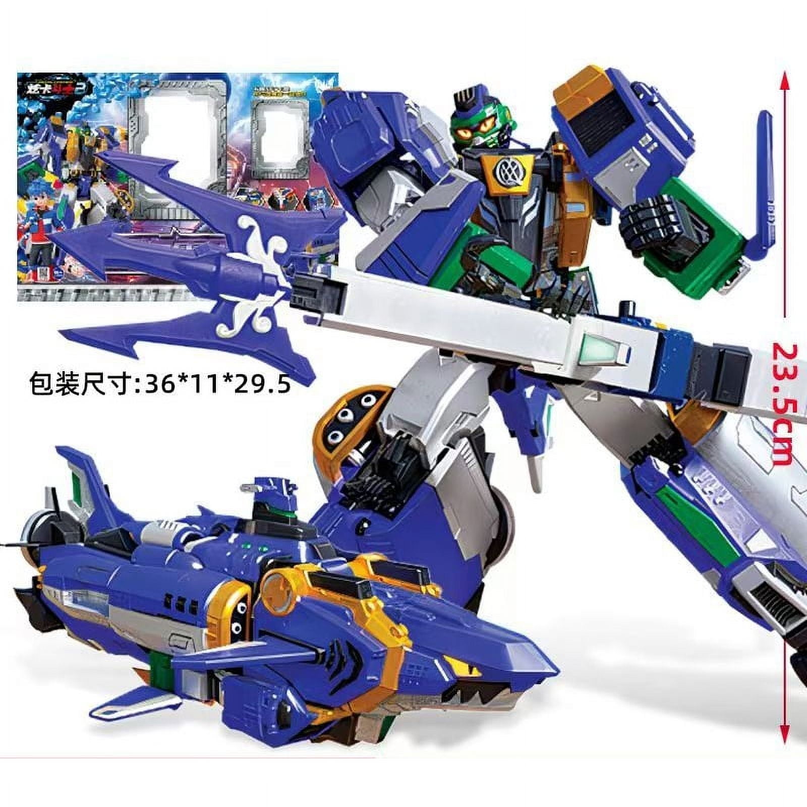 Metal Cardbot BLUE COP S Transforming Robot Car Card Toy Action Figure ...