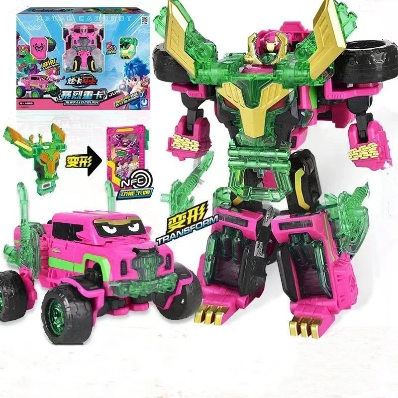 Metal Cardbot Transforming Mecha Robot Car Toy HEAVY IRON BLACK HOOK ...