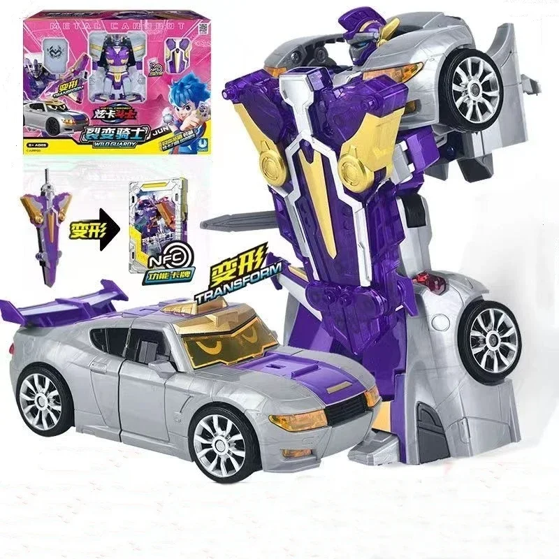 Metal Cardbot Transforming Mecha Robot Car Toy HEAVY IRON BLACK HOOK ...